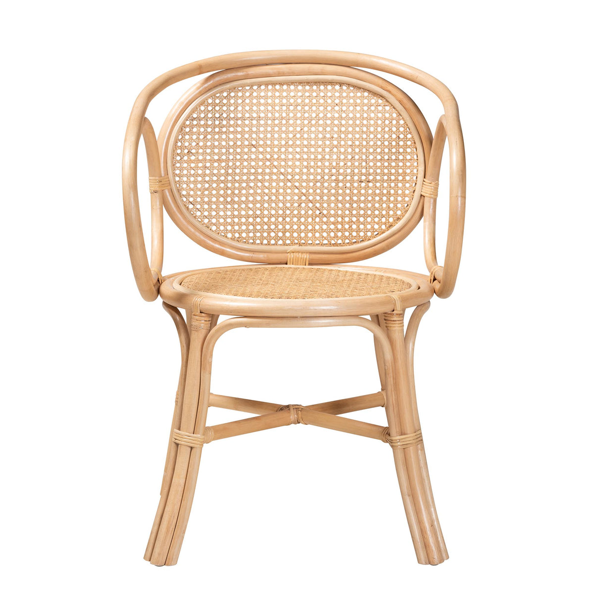 PALESA MODERN NATURAL BROWN RATTAN DINING CHAIR — Cool Stuff & Accessories
