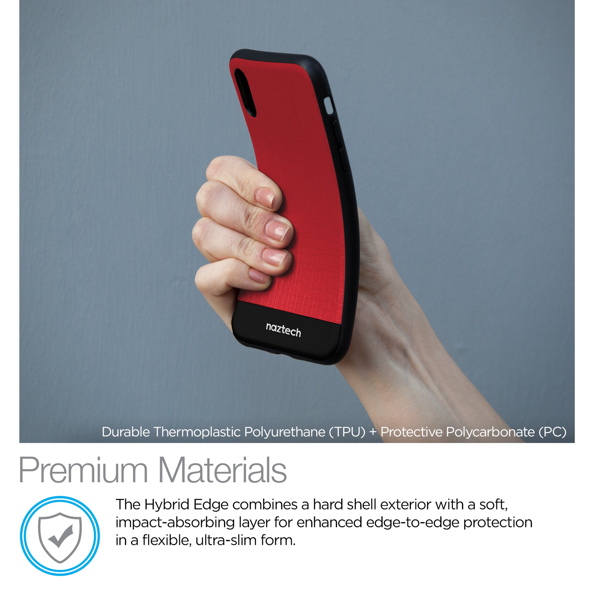Hybrid Texture Series Case for iPhone X/XS Red — Cool Stuff & Accessories