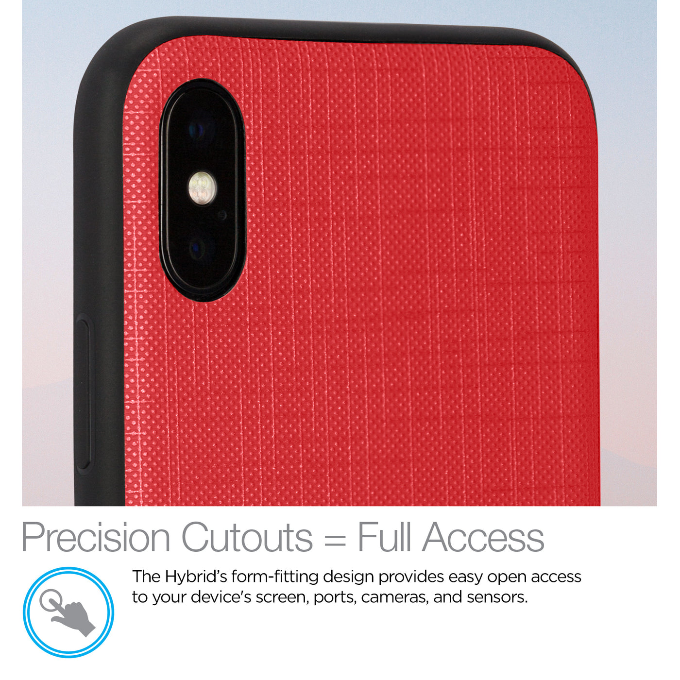 Hybrid Texture Series Case for iPhone X/XS Red — Cool Stuff & Accessories